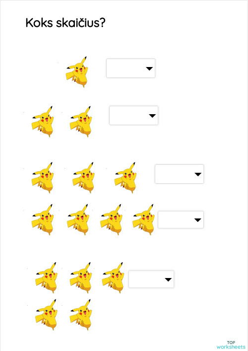 Domui skaičiai. Interactive worksheet | TopWorksheets