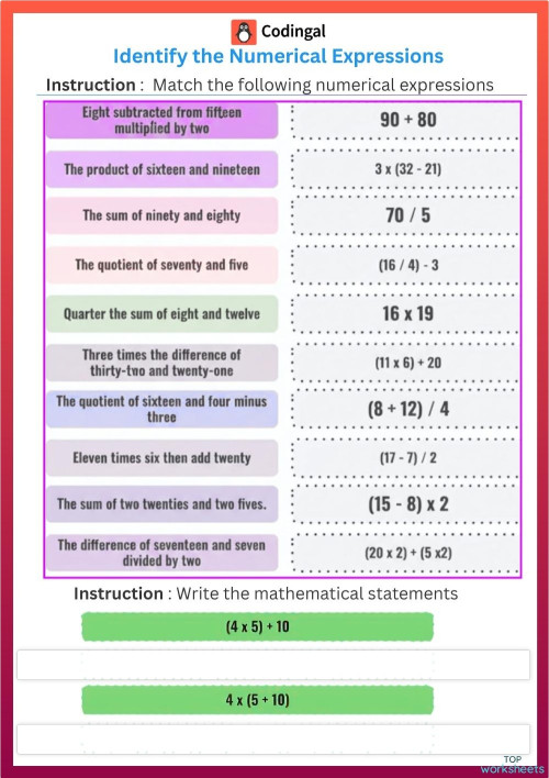 M_G06M07L28_WA01_Writing_Numerical_Expressions_3. Interactive worksheet ...