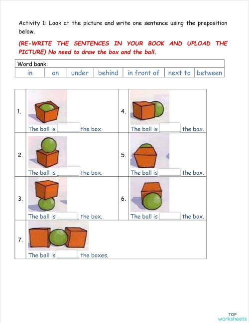 Using Prepositions. Interactive worksheet | TopWorksheets