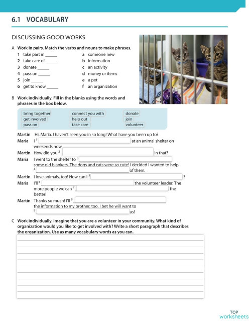 Discussing good works: Handout 1. Interactive worksheet | TopWorksheets