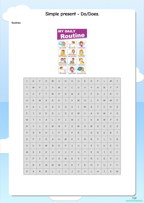 Simple present - Do/Does.. Interactive worksheet | TopWorksheets