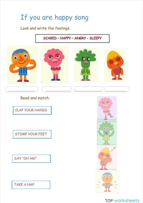 Feelings. Interactive worksheet | TopWorksheets