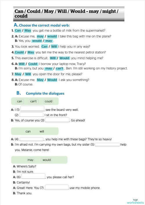 17/02_Classwork_ Modal Verbs (possibility, permission, request, asking ...