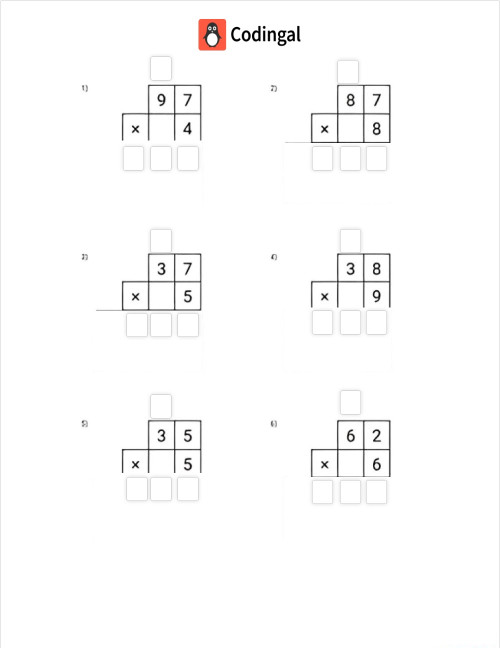 M_G03T02_WC02_Multiplying 2 digit with 1 digit with regrouping. Interactive worksheet ...
