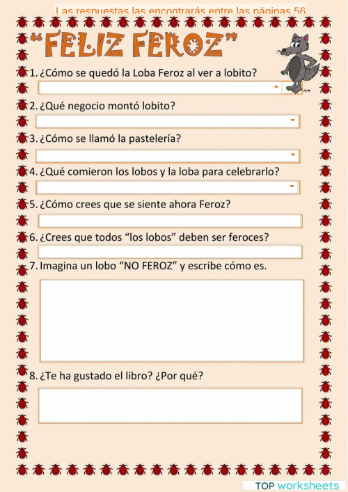 Feliz Feroz. Ficha interactiva | TopWorksheets