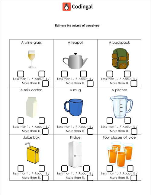 M_G02M14L65_WA01_Estimate the volume of containers. Interactive worksheet | TopWorksheets