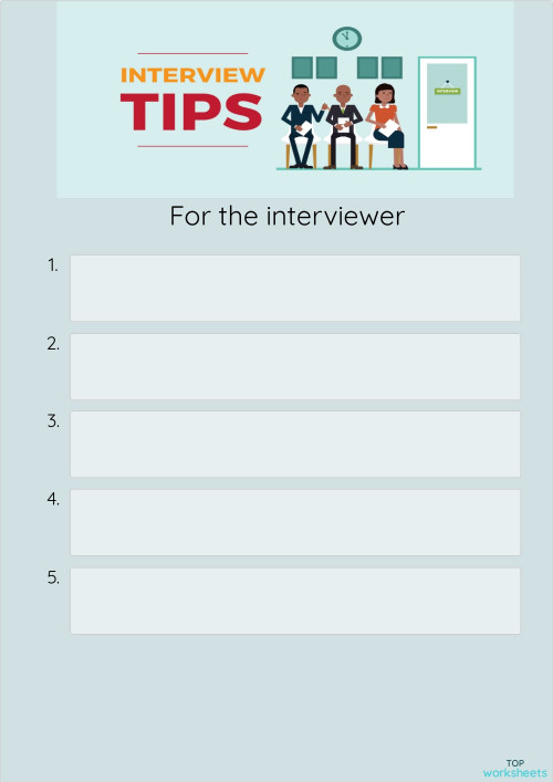 Interview rules. Interactive worksheet | TopWorksheets