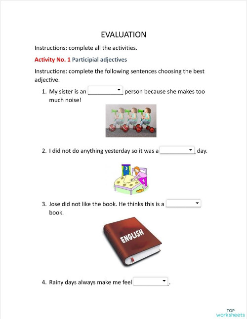 evaluation for intermediate part 1. Interactive worksheet | TopWorksheets