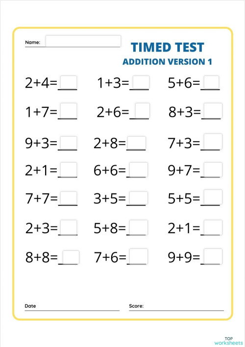 Addition 1. Interactive worksheet | TopWorksheets