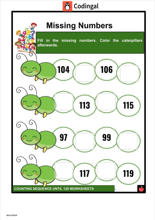M_G01M01L05_WC01_Number upto 120.. Interactive worksheet | TopWorksheets