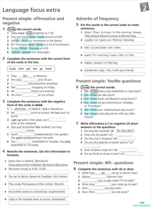 EO2 unit 2 language practice. Interactive worksheet | TopWorksheets EO2 unit 2 language practice. Interactive worksheet | TopWorksheets