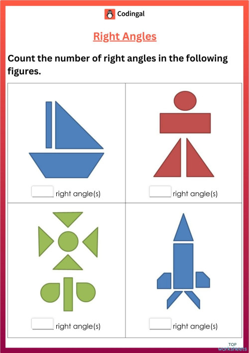 M_G04M14L45_WC01_Types of Lines and Right Angles. Interactive worksheet | TopWorksheets