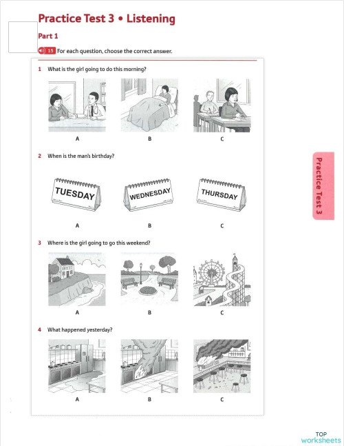 B1 - Exam Trainer - Test 3 - Listening. Interactive worksheet ...