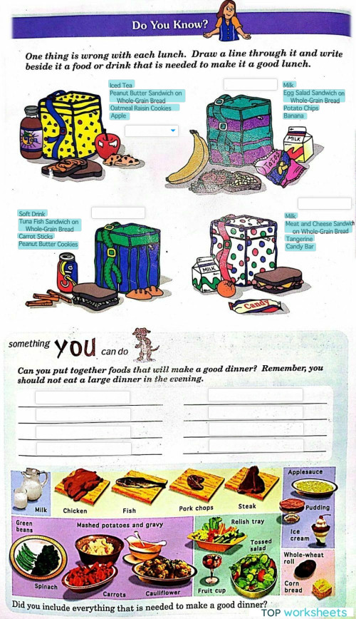 A Balance Diet. Interactive worksheet | TopWorksheets