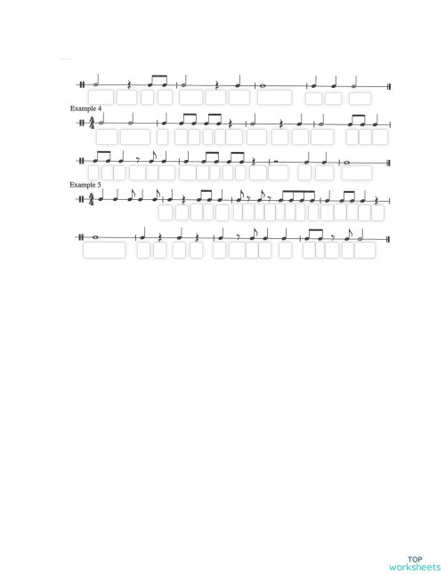 Rhythm count #3. Interactive worksheet | TopWorksheets