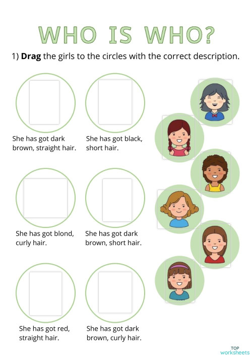 Who is who?. Interactive worksheet | TopWorksheets