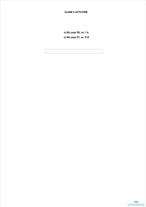 CLASS 5 ACTIVITIES. Interactive worksheet | TopWorksheets