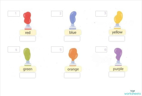 what color is it? (dictation). Interactive worksheet | TopWorksheets