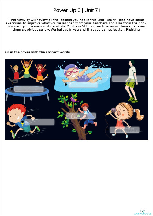 Power Up 0 | Unit 7.1. Interactive worksheet | TopWorksheets