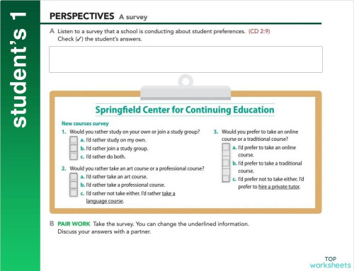 IC308 student's 01. Interactive worksheet | TopWorksheets