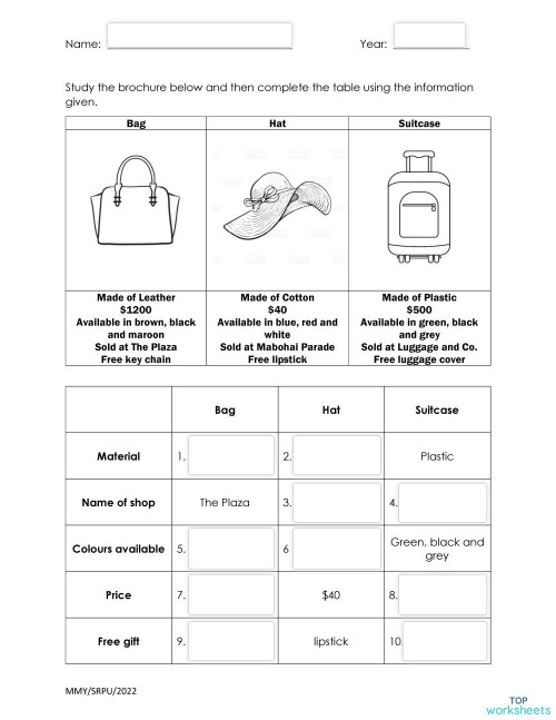 Information Transfer (Brochure). Interactive worksheet | TopWorksheets