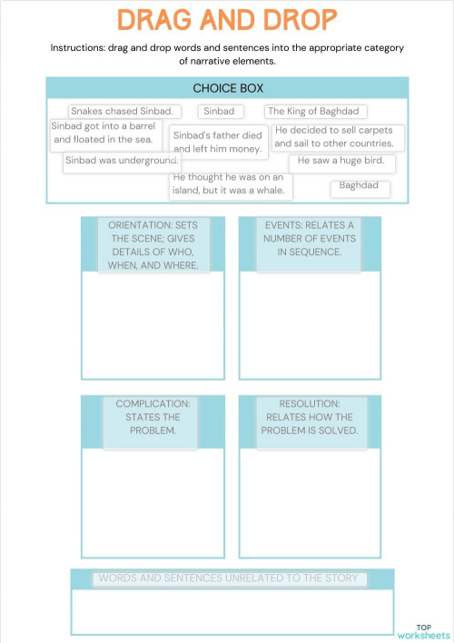 Drag and Drop. Interactive worksheet | TopWorksheets