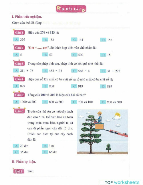Interactive worksheets and online exercises in vietnamese | TopWorksheets