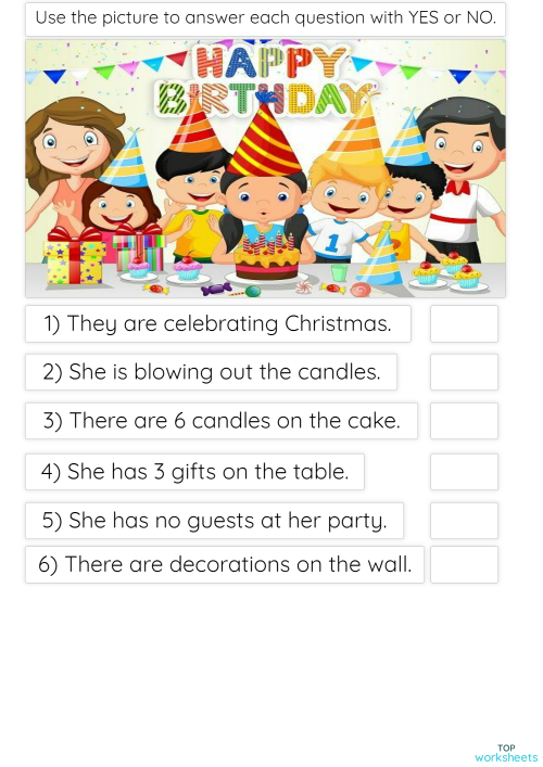 Birthday Vocabulary. Interactive worksheet | TopWorksheets