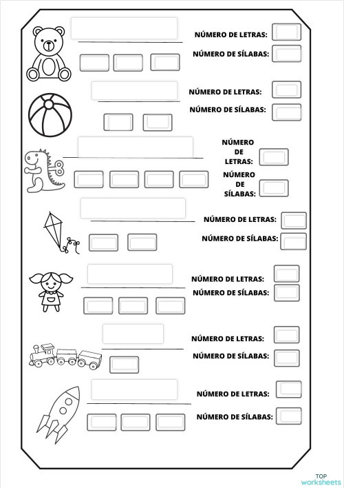 LETRAS E SÍLABAS. Ficha interativa | TopWorksheets