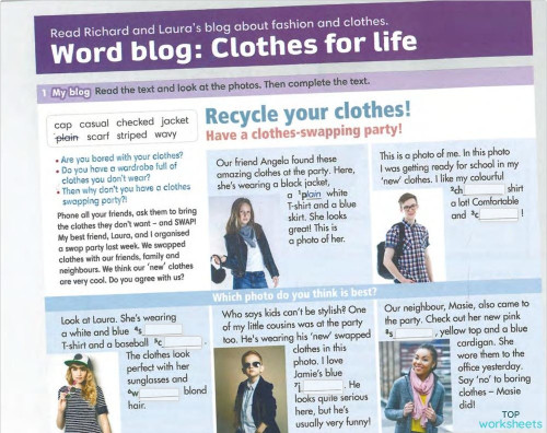 GG4 WB Word blog p.15. Interactive worksheet | TopWorksheets