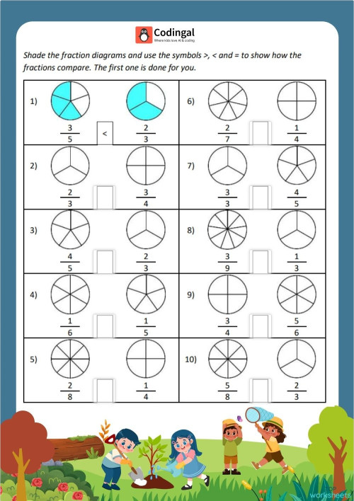 M_G03M19L42_WA02_Compare_fractions_visually_4. Interactive worksheet ...