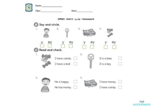 Homework_Phonics 3_Unit 5_Nov 1. Interactive worksheet | TopWorksheets