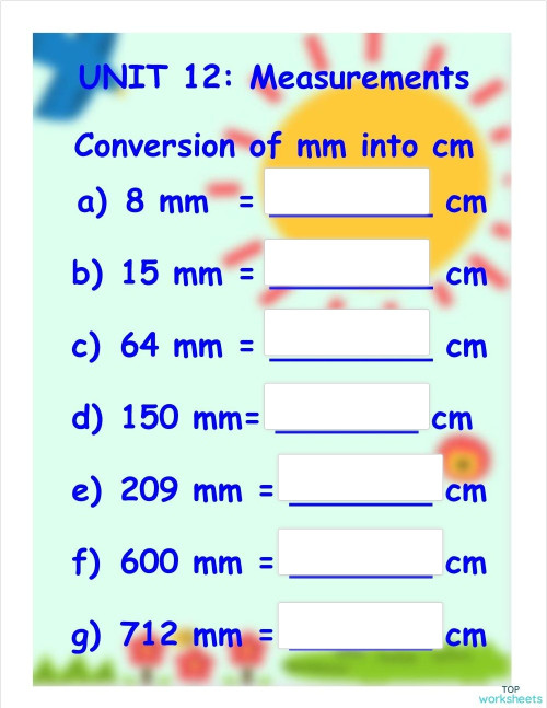 unit 12 measurements ha ma. Interactive worksheet | TopWorksheets