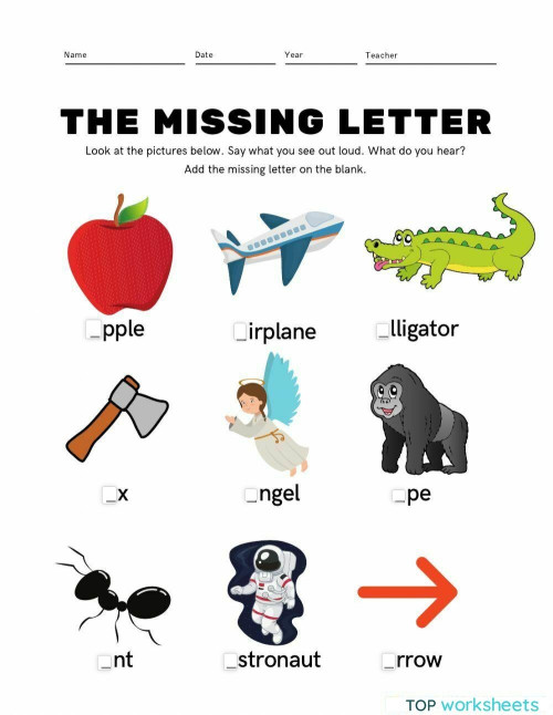 Letter A. Interactive worksheet | TopWorksheets