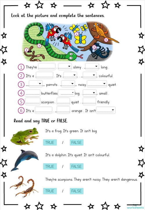 It's / It isn't / They're / They aren't 1. Ficha interactiva ...