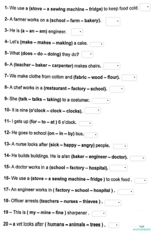 Grade 1 - Revision - Unit 8. Interactive worksheet | TopWorksheets