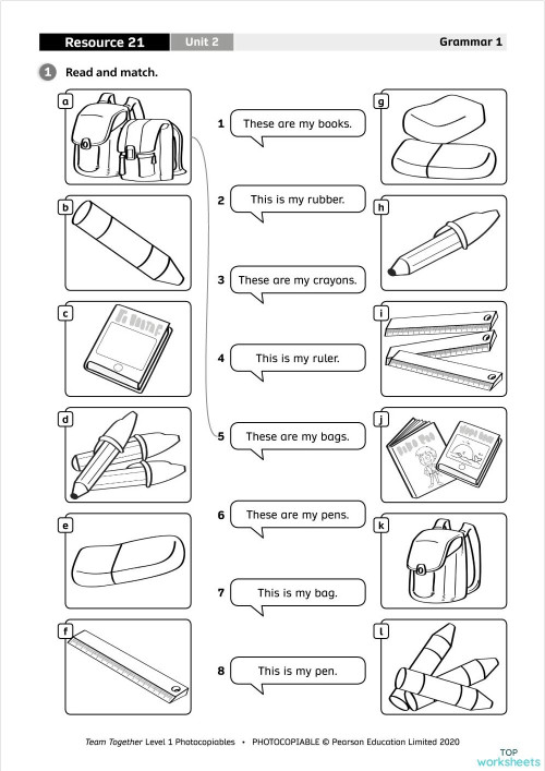 Team together 1 unit 2. Interactive worksheet | TopWorksheets