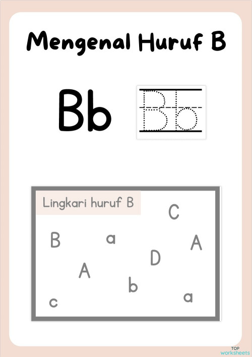 Berlatih Menulis Huruf. Interactive worksheet | TopWorksheets