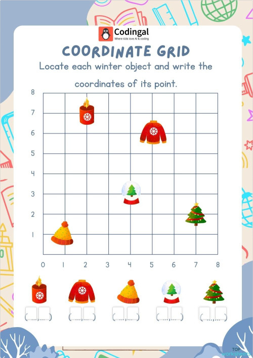 Coordinates: interactive worksheets and online exercises | TopWorksheets