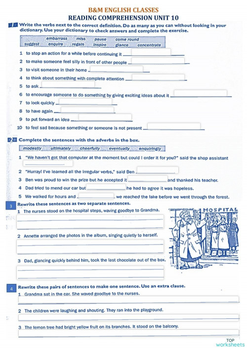 READING COMPREHENSION UNIT 10. Interactive worksheet | TopWorksheets