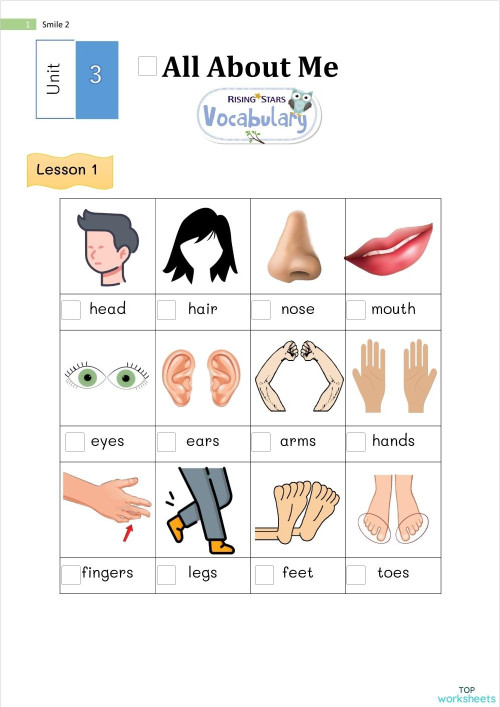 Unit 3 All About Me. Interactive worksheet | TopWorksheets