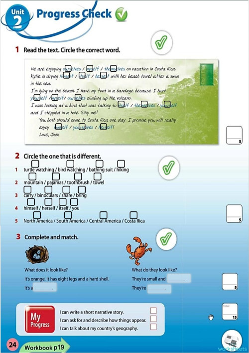 Progress Check NM 6 UNIT 2.. Interactive worksheet | TopWorksheets