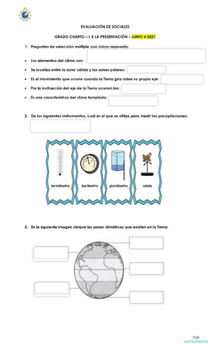 La atmósfera. Ficha interactiva | TopWorksheets