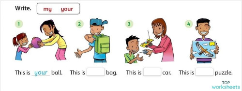 My/your part 1. Interactive worksheet | TopWorksheets