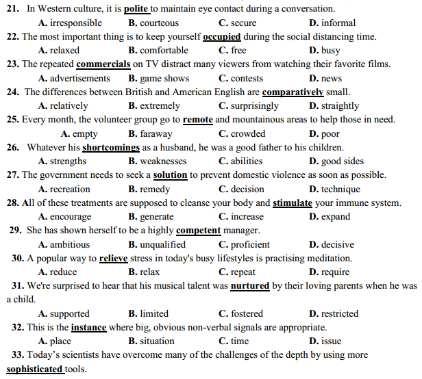 CHUYÊN ĐỀ 15 - CLOSET IN MEANING. Interactive worksheet | TopWorksheets