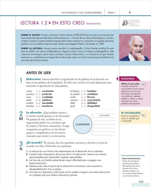 1. Las familias y las comunidades 9. Ficha interactiva | TopWorksheets