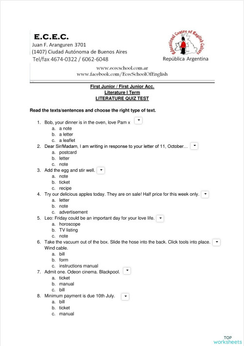 Task 2. Group Assessment. Interactive worksheet | TopWorksheets