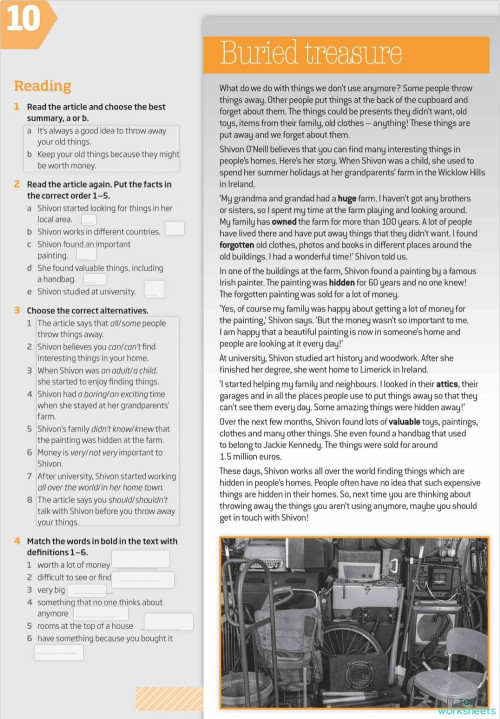 Reading (extra). Interactive worksheet | TopWorksheets