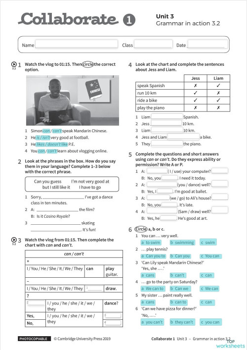 Grammar In Action 1.1. Interactive worksheet | TopWorksheets