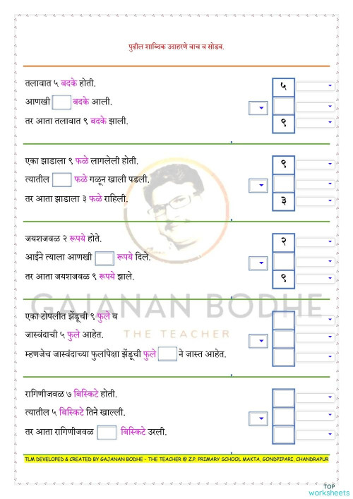MATHEMATICS INTERACTIVE WORKSHEET FOR GRADE 1 LEARNERS. Interactive ...